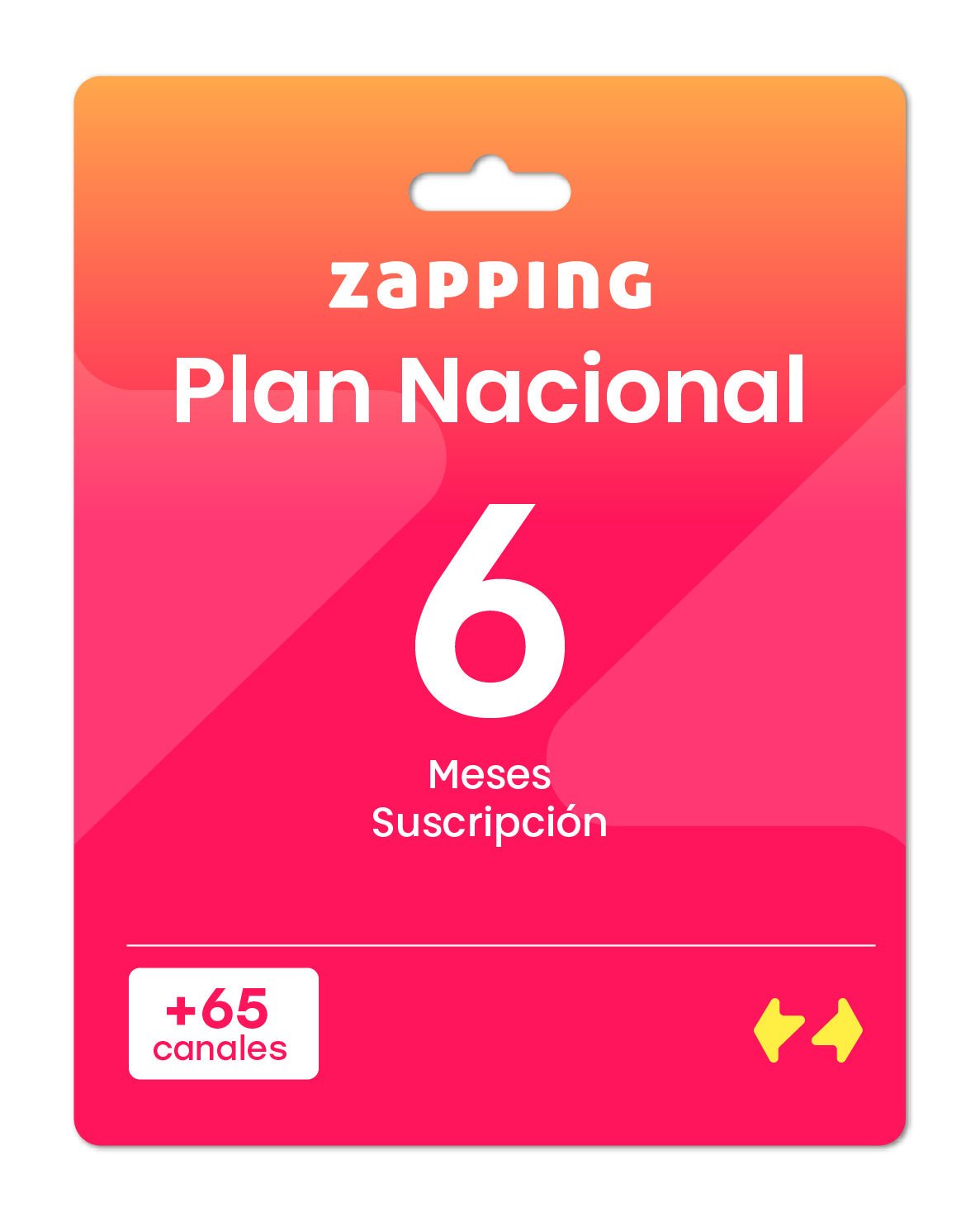 Giftcard Zapping – 6 Meses Plan Nacional – Zapping Store